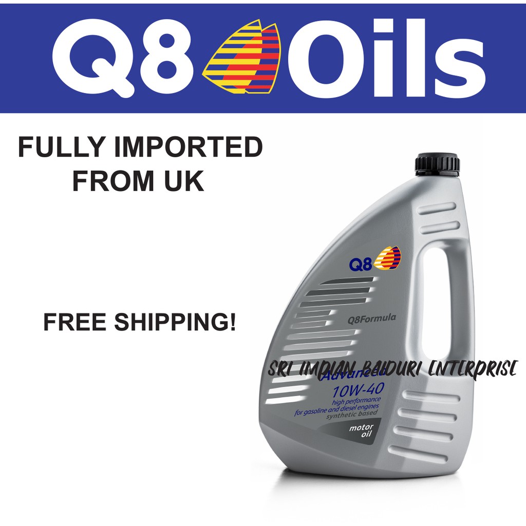 SEMI SYNTHETIC Q8 Formula Advanced 10W-40 4 LITER API SN CAR ENGINE OIL ...