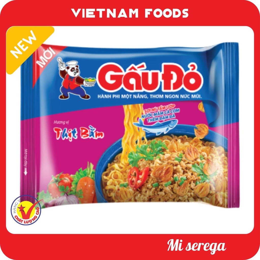 GAU DO Minced meat noodles 63g - Mi serega - 方便面 - Mi thit bam GAU DO ...