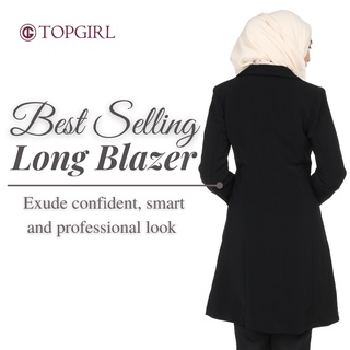 TOPGIRL Premium Blazer Labuh / Long Blazer / Blazer Labuh Muslimah ...