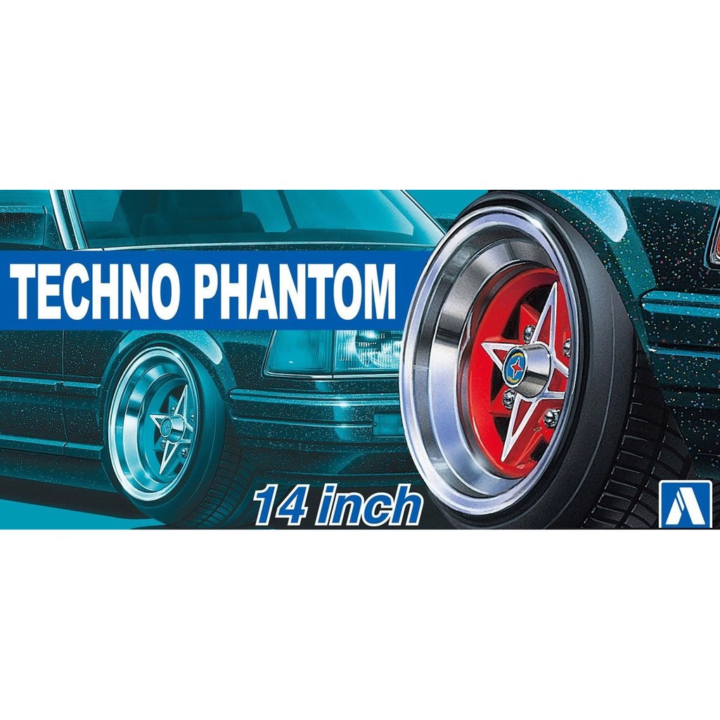 Car Model 1/24 Aoshima 14 inch Wheel - Techno Phantom Plamo Modelkit ...