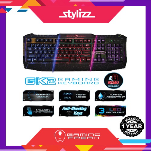 Gaming Freak AKB-GK2PRO GK2 PRO Gaming Keyboard | Shopee Malaysia