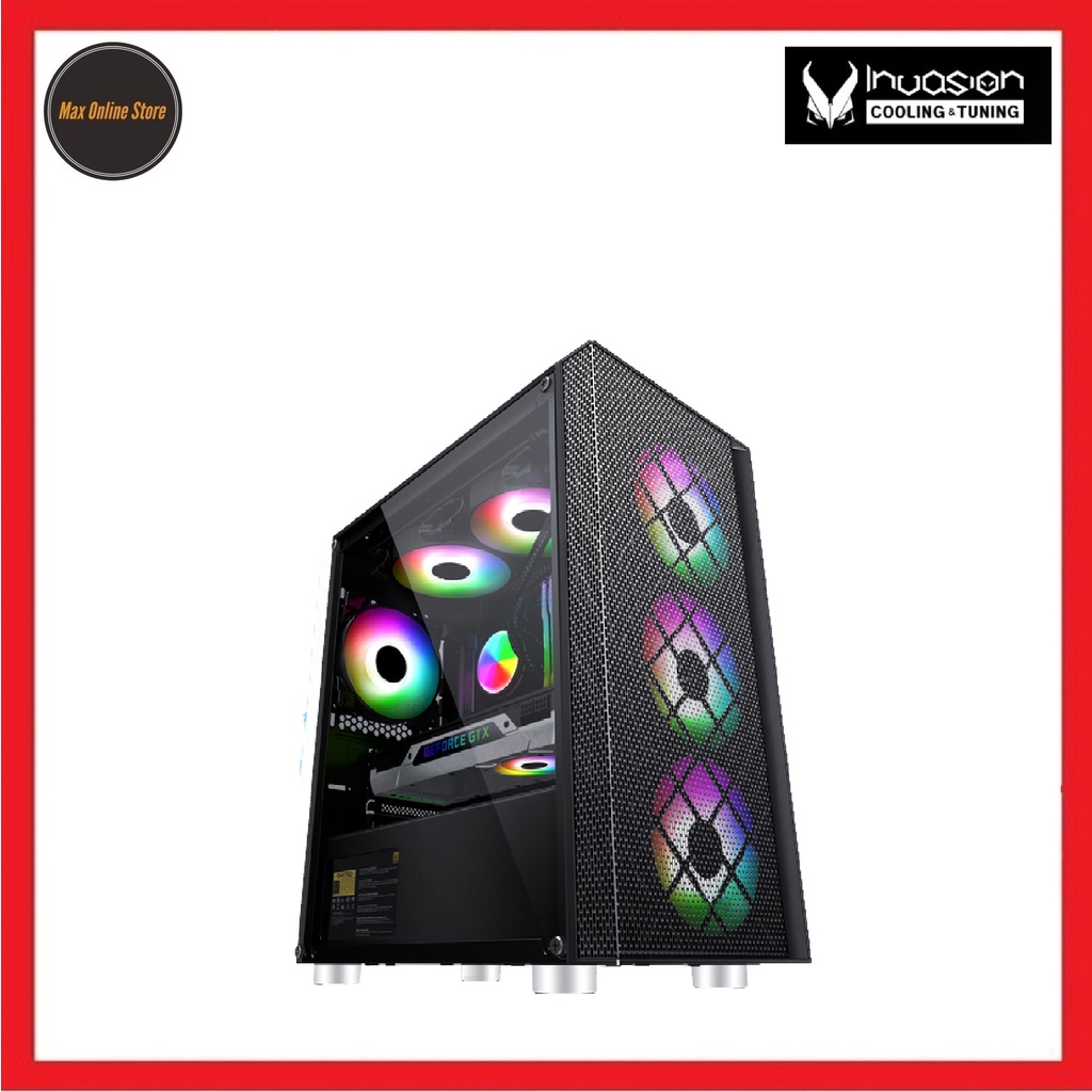Invasion H6 Micro ATX Casing With 4 RGB Fan | Shopee Malaysia