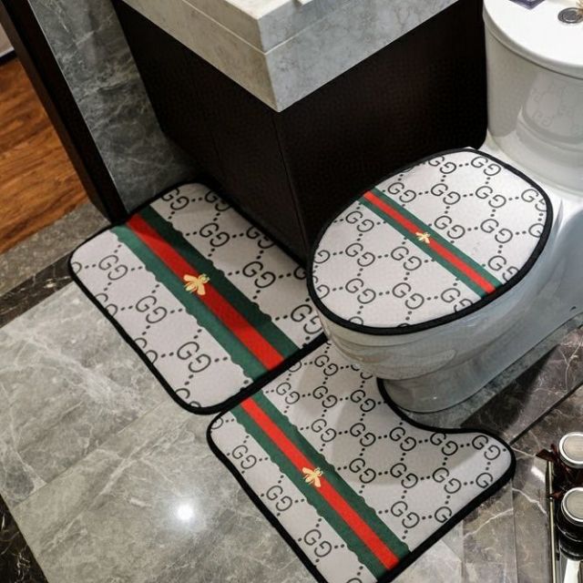 toilet mat carpet absorbs non - slip fashion pattern mat feel bathroom ...