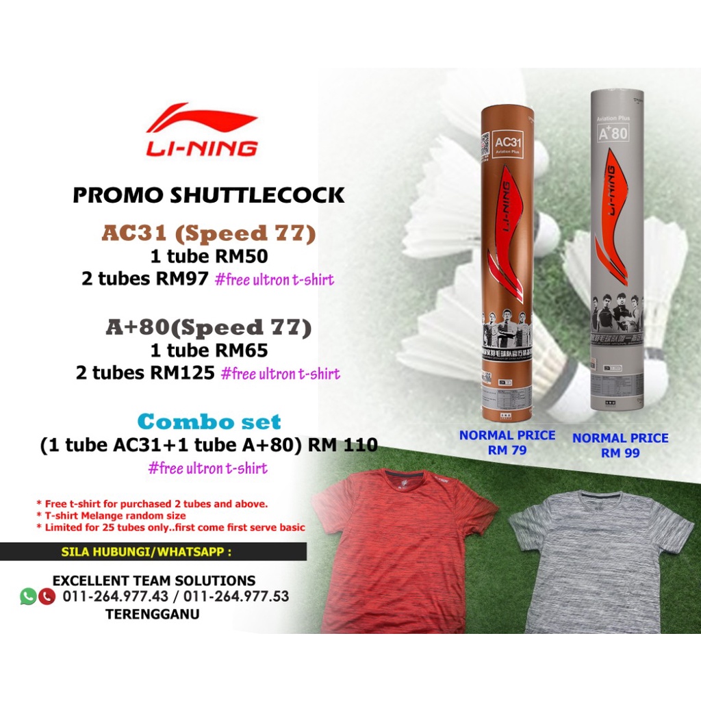 LI-NING Shuttlecock MURAH Badminton | Shopee Malaysia