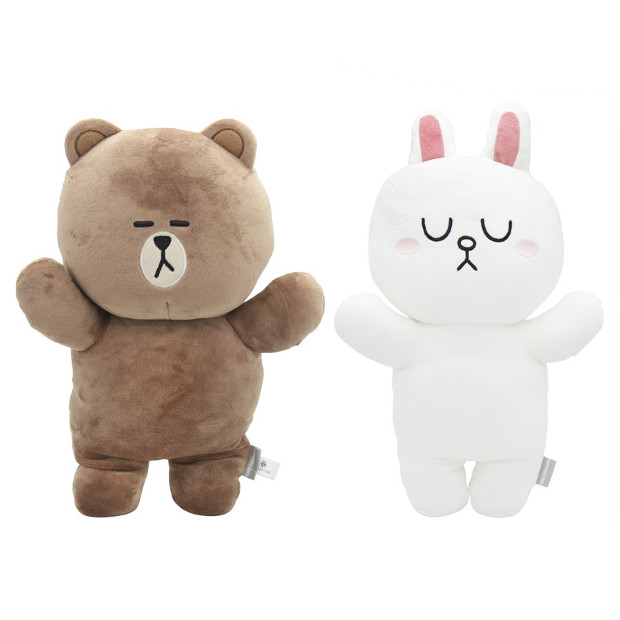 LINE FRIENDS Plush Toy 14'' Plush Accessories - Brown/Cony | Shopee ...