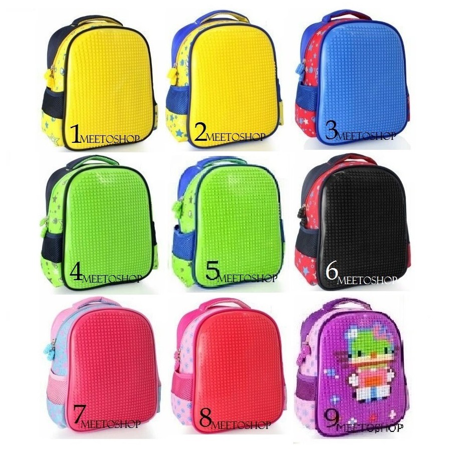 Tas DIY Ransel Pixel Bits size TK PAUD Import (P.26xL.14xT.30cm ...