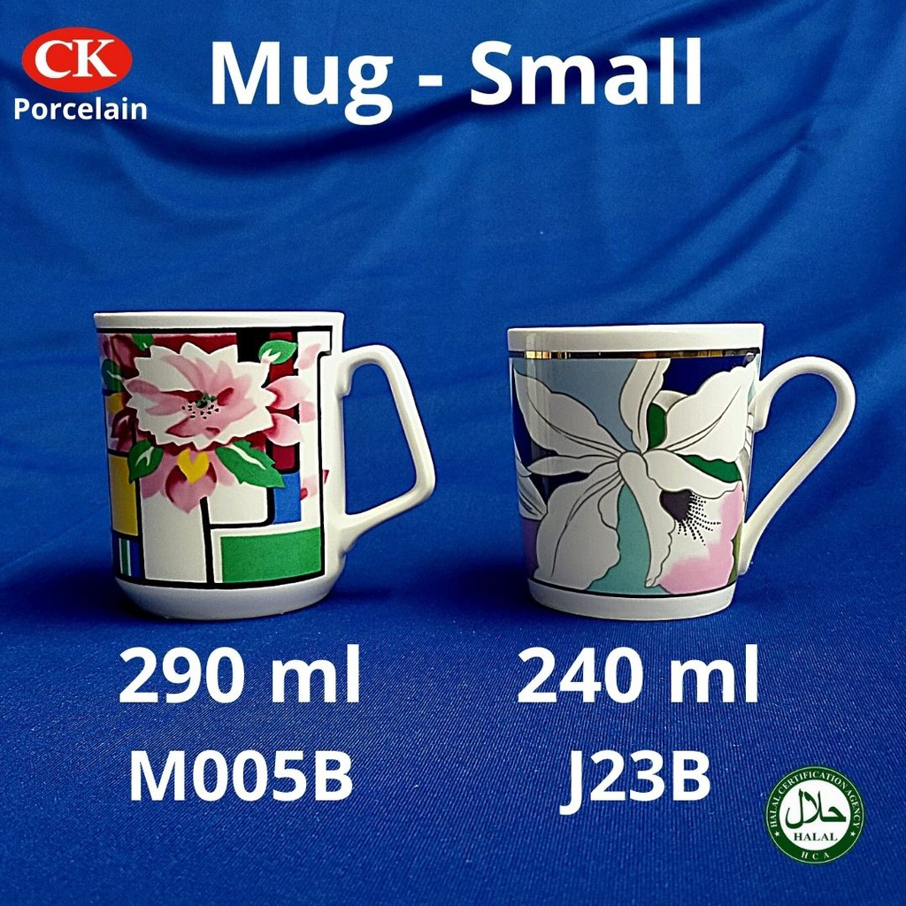 CK Porcelain, 240 ml Decal Mug Small / Ceramic Mug / White Mug ...
