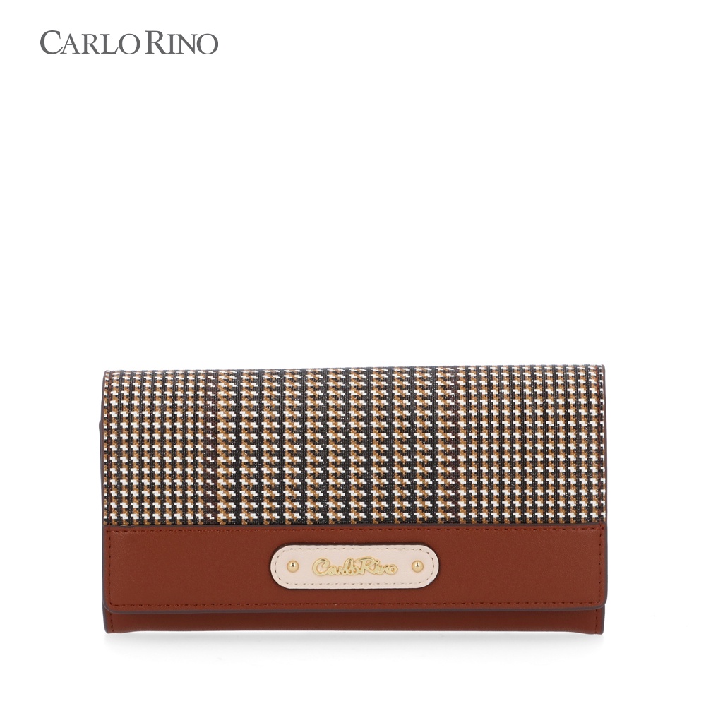 Carlo Rino Medium Brown Patterns of Movement Long Wallet | Shopee Malaysia