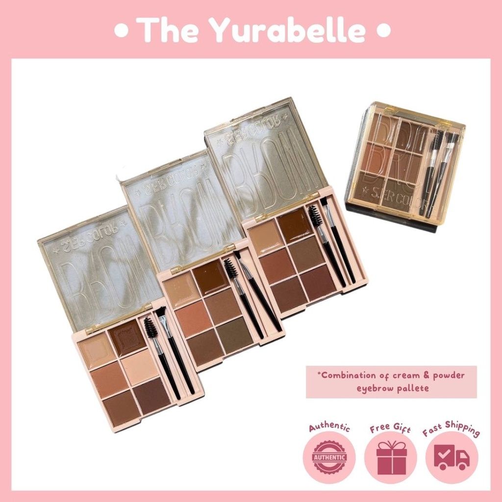 SFR 6 colours Eyebrow Palette | Cream & Powder | Shopee Malaysia