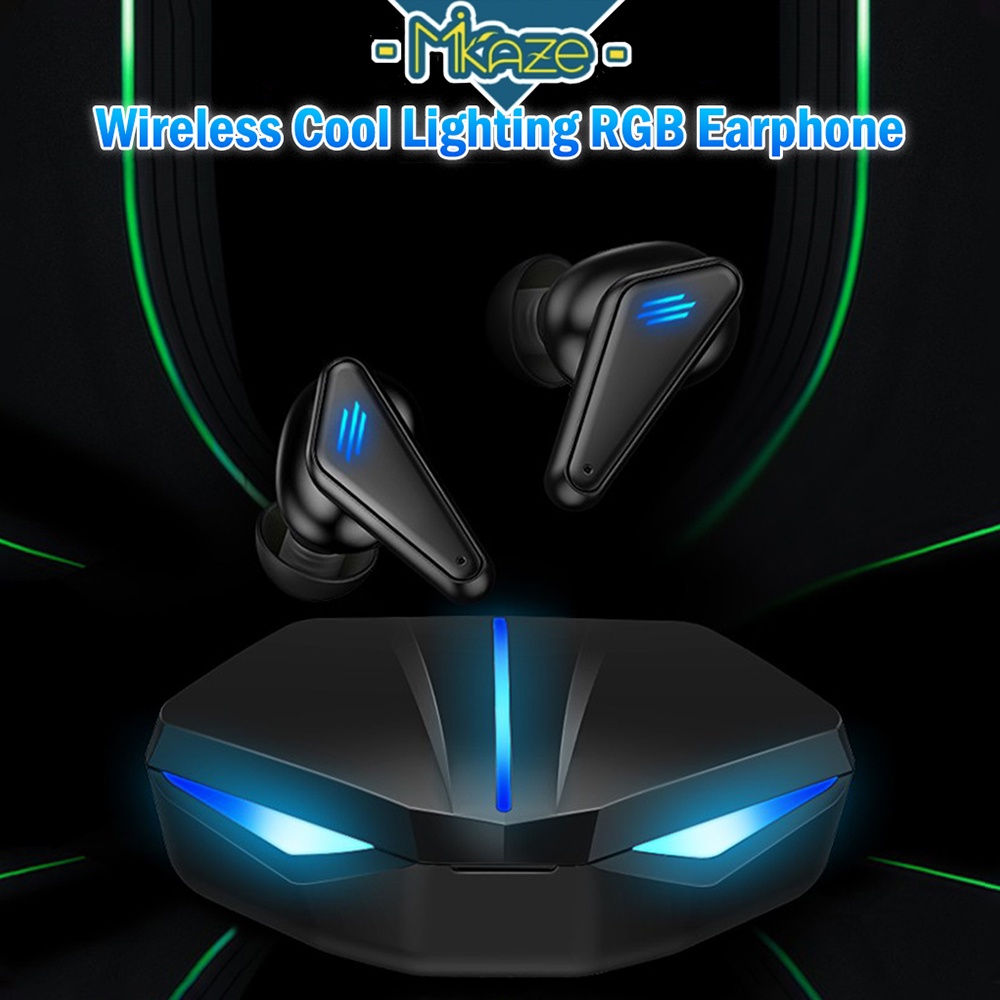 MIKAZE - BLUETOOTH EARPHONE Wireless gaming earbuds K55 cool lighting ...