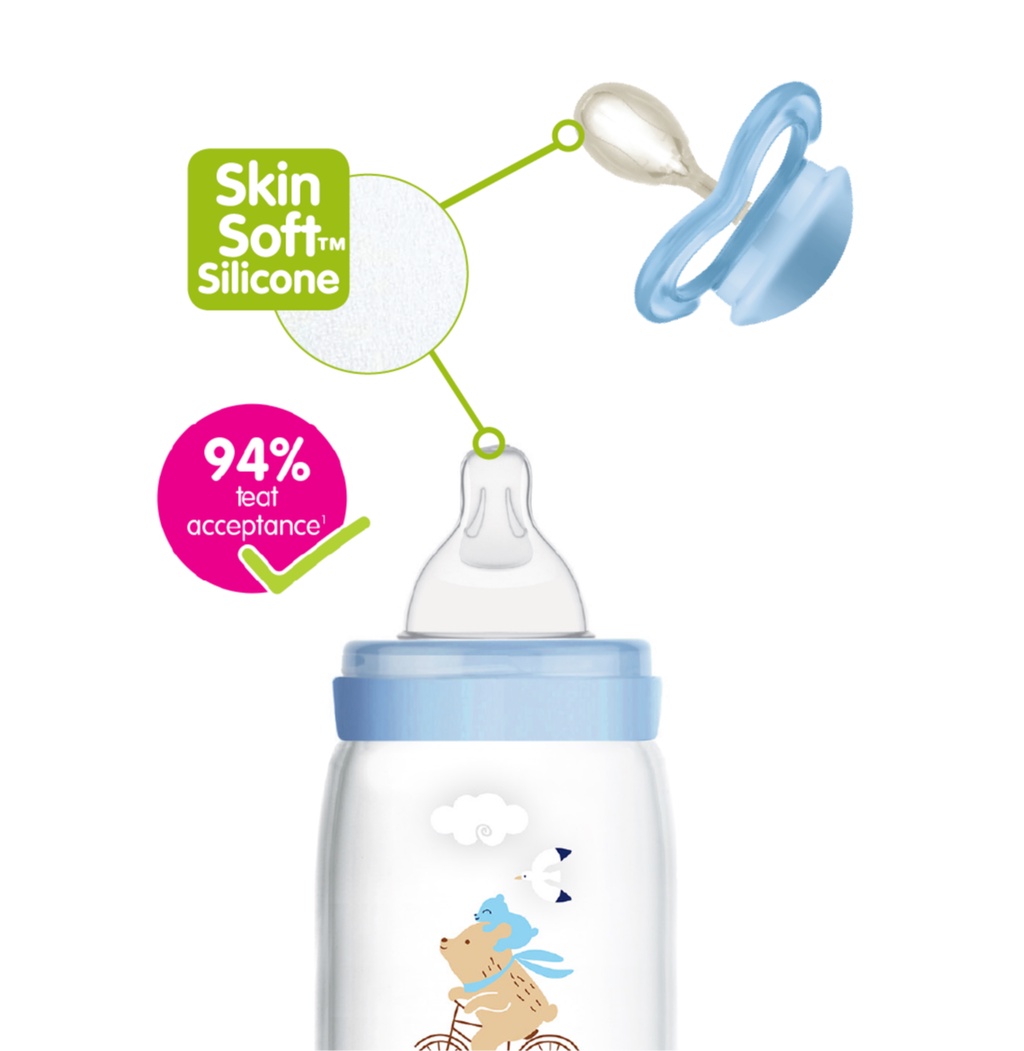 MAM Supreme Pacifier 2-6 Months, Orthodontic Baby Soother with Self ...