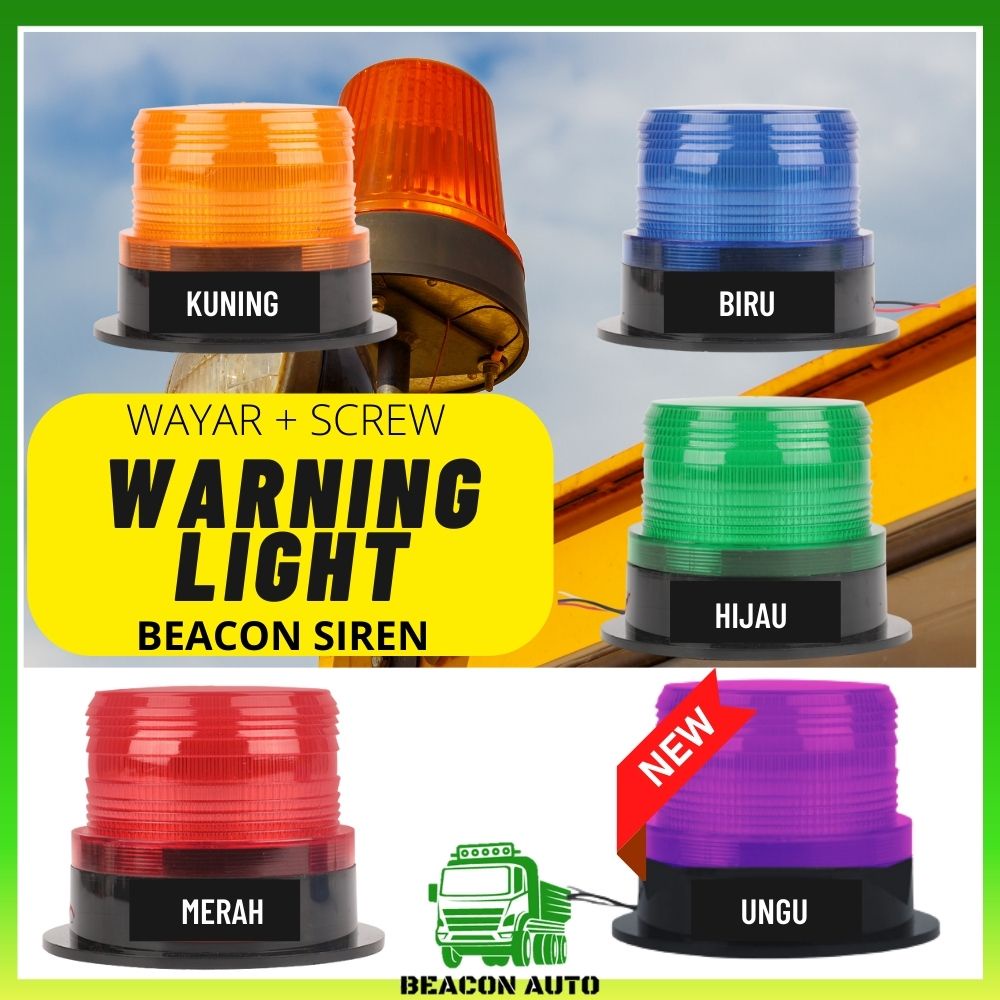 BEACON Lampu LED Beacon Warna Lori 12V 24V Warning Light Led Magnet ...
