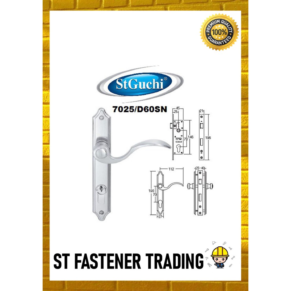 St GuChi Mortise Lever Lockset SGLM-7025 | Shopee Malaysia