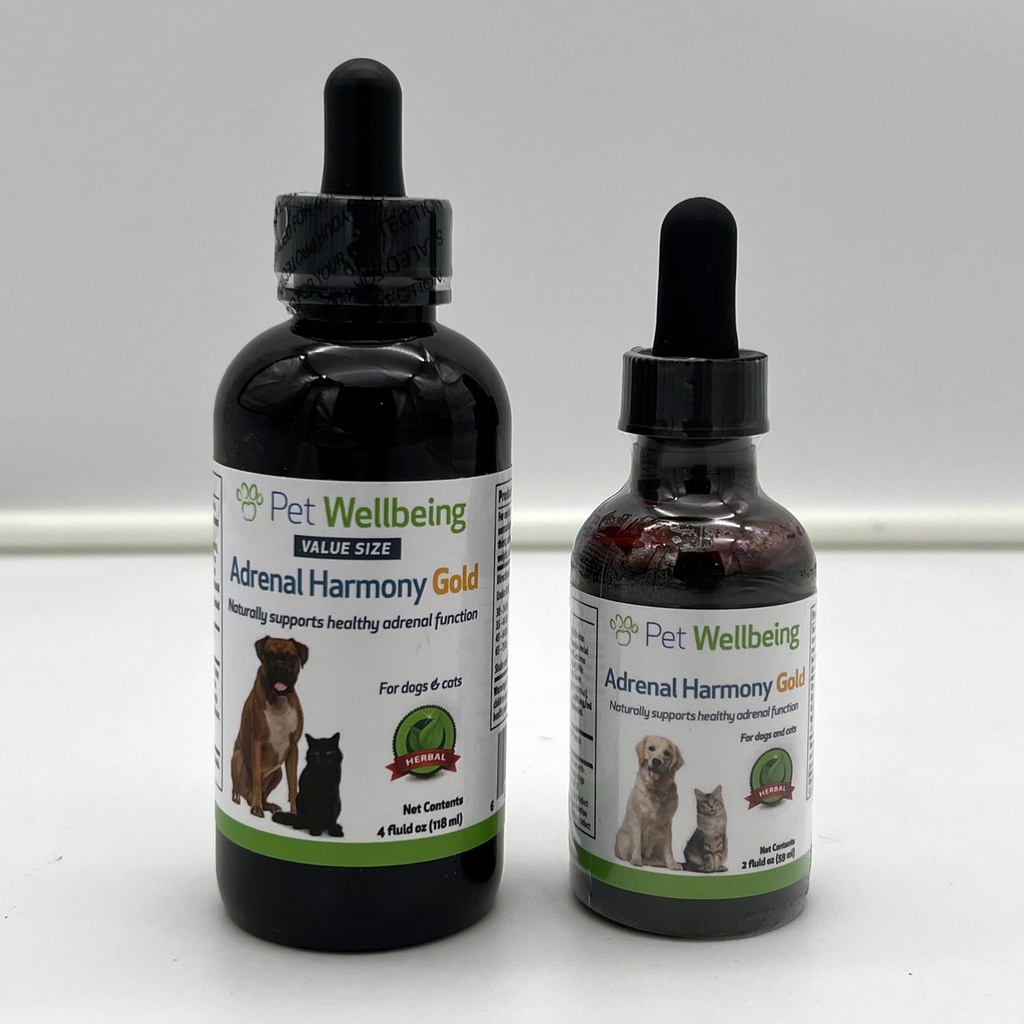 Pet Wellbeing Adrenal Harmony Gold for Dogs Cats Hypothyroidism Dog ...