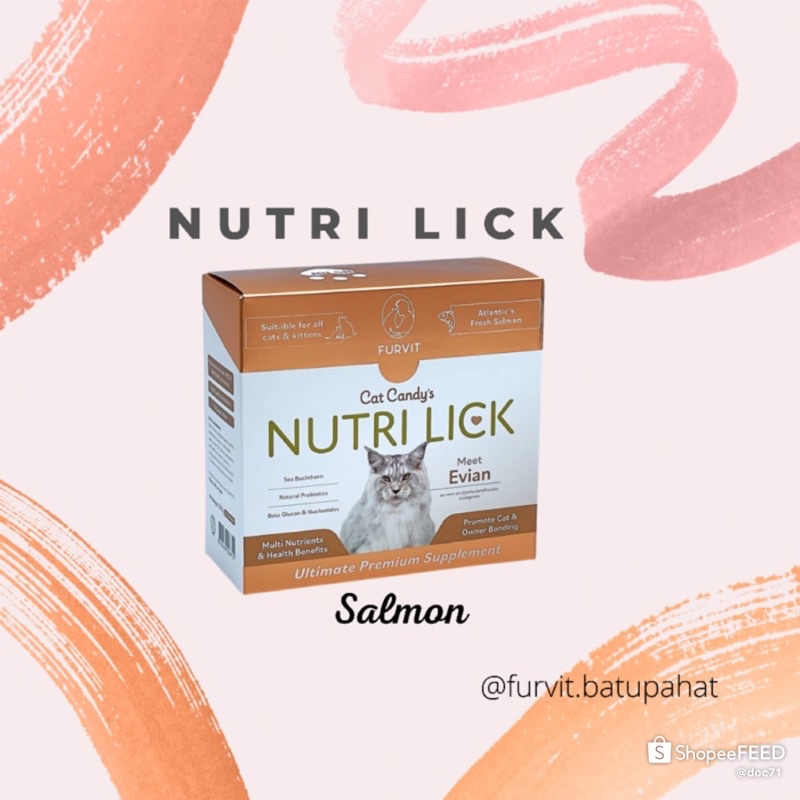 NUTRI LICK !! 6 Sachets Pemium Cat Candy's NutriLick Vitamin Kucing ...