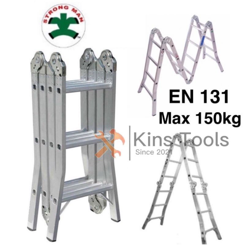 Strongman Heavy Duty Aluminium Multi Purpose Ladder / Tangga Lipat ...