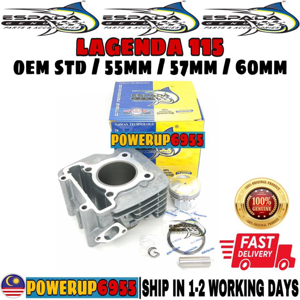 LAGENDA115 SRL115 STANDARD STD 55MM 56MM 57MM ESPADA RACING BLOCK BLOK ...