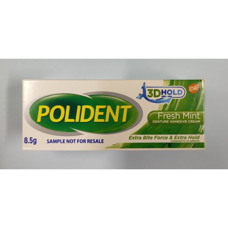 polident Denture adhesive cream fresh mint flavour free 8.5g | Shopee ...