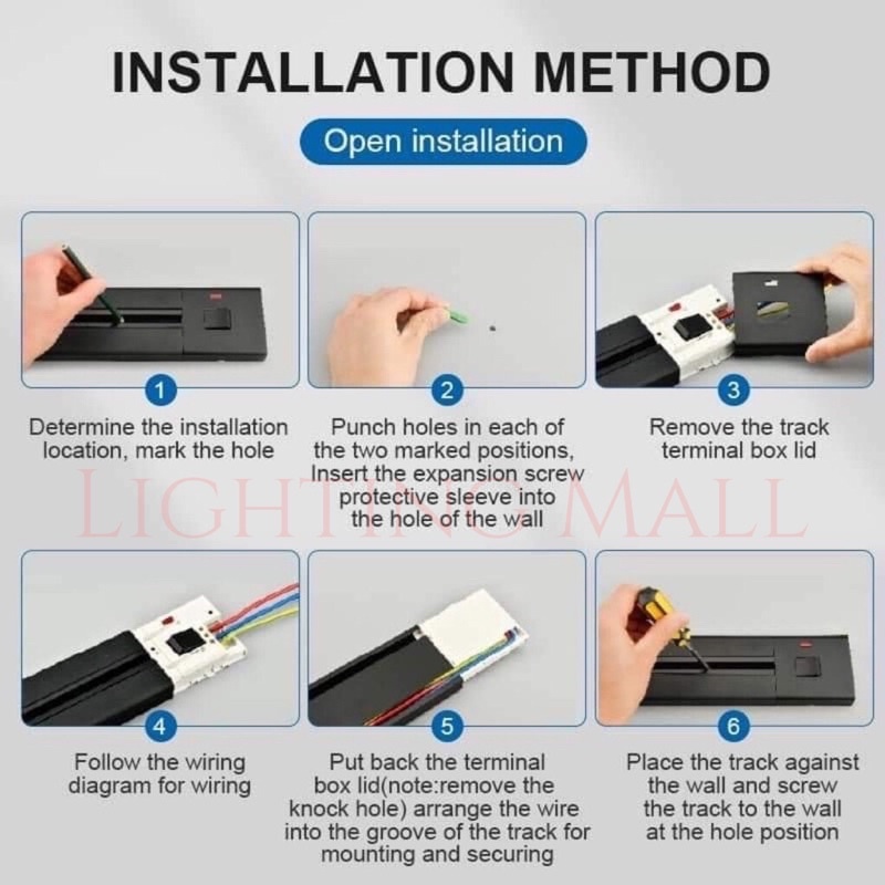 Megaman Power Track Socket Reccesed Surface 60cm 80cm 100cm With Universal 13a Power Socket