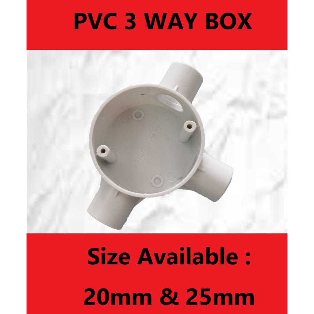 20mm & 25mm 3WAY BOX/ TEE BOX for PVC Pipe & DIY Works | Shopee Malaysia