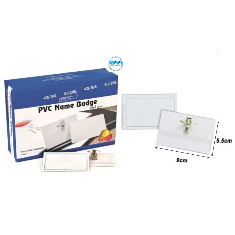 PVC Name Badge With Clip & Pin | ID Card Holder | Name Tag Holder ...
