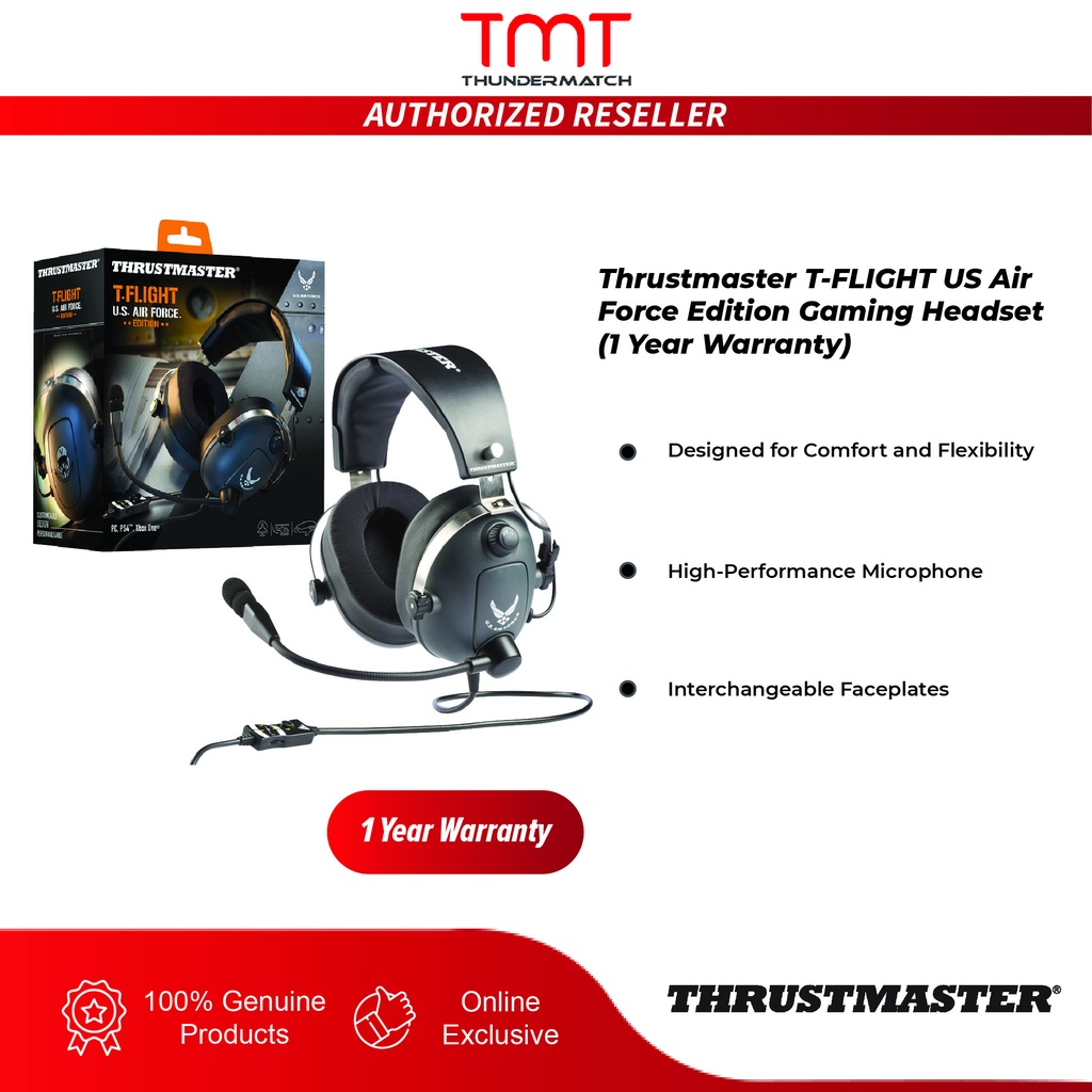 Thrustmaster T-FLIGHT US Air Force Edition Gaming Headset (1 Year ...