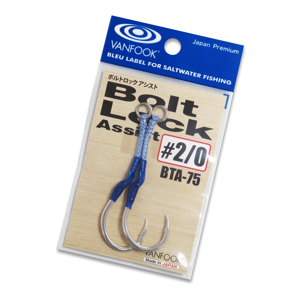 VANFOOK fishing hooks BTA-75 Single Assist Hook Bolt Lock Jigging Metal ...