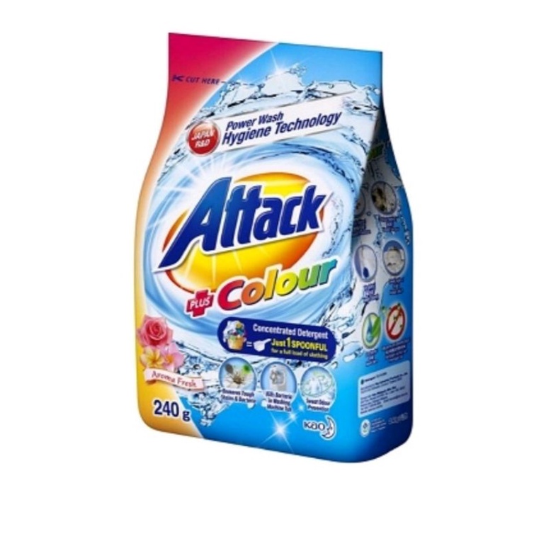 ATTACK Powder Detergent Colour 240g 240 g | Shopee Malaysia