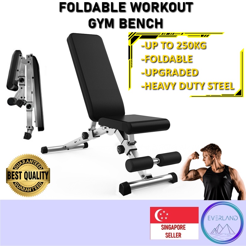SG STOCKS Foldable Gym Workout Bench/ Multi Functional Gym Bench/ Heavy ...