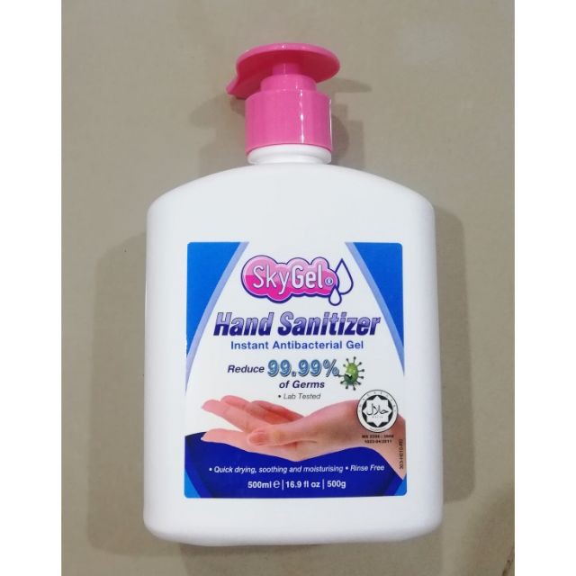 (500ml) SkyGel Instant Anti Bacterial Hand Sanitizer Gel (Halal ...