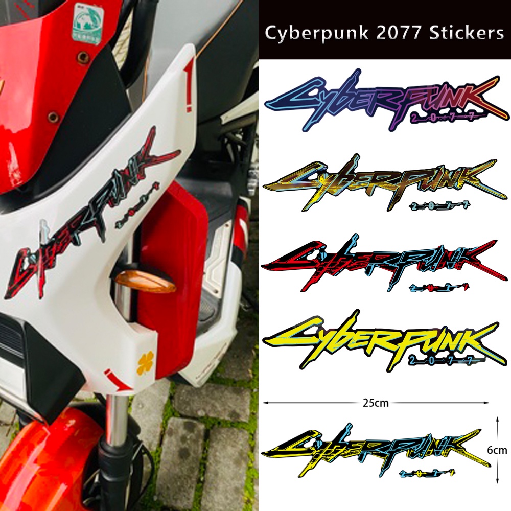Cyberpunk 2077 Stickers Motorcycle Body Scratch-Covering Stickers ...