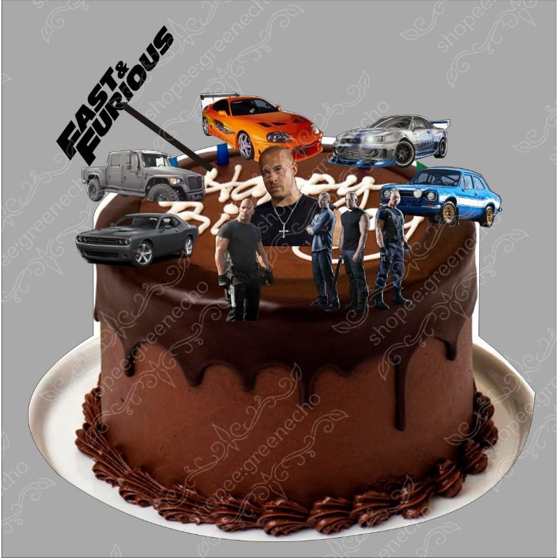 f&f fastandfurious fast and furious cake topper | Shopee Malaysia