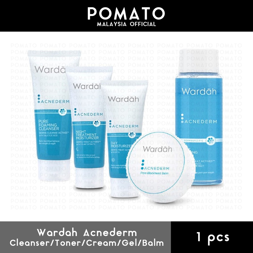 Wardah Acnederm Cleanser Day Night Cream Toner Jerawat Blackhdead Balm ...