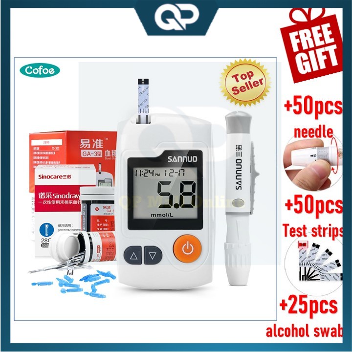 [FREE 50pcs Test Strips] COFOE Blood Glucose Monitor With Needles ...