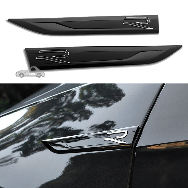 Metal Car Fender Emblem Sticker Auto Side Decorative Badge Decal for ...