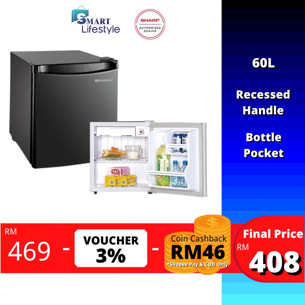 Sharp Mini Bar Refridgerator SJM60MK | Shopee Malaysia