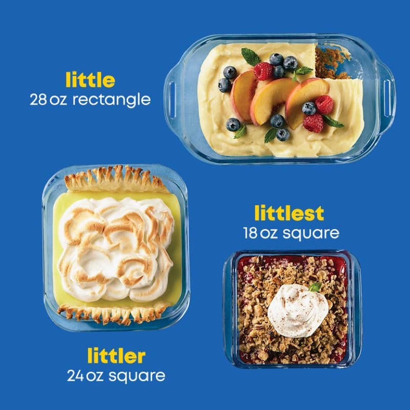 (Readystock) Pyrex Littles 3 pcs Glass Baking Dish | Shopee Malaysia