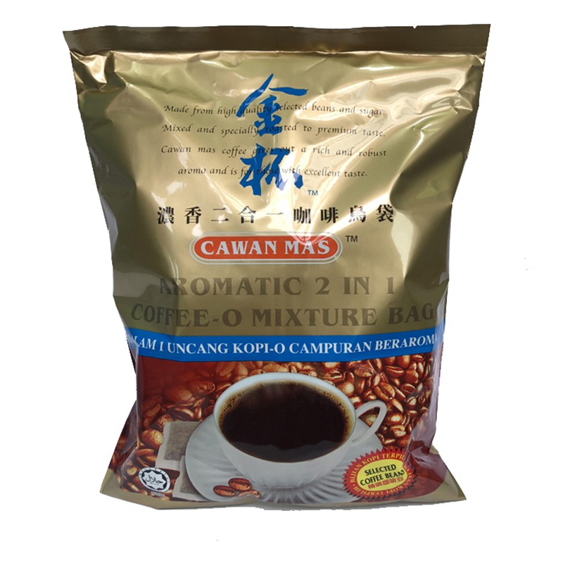 Cawan Mas Aromatic 2 in 1 Coffee-O Mixture Bag 马来西亚金 2 合1 咖啡乌 | Shopee ...