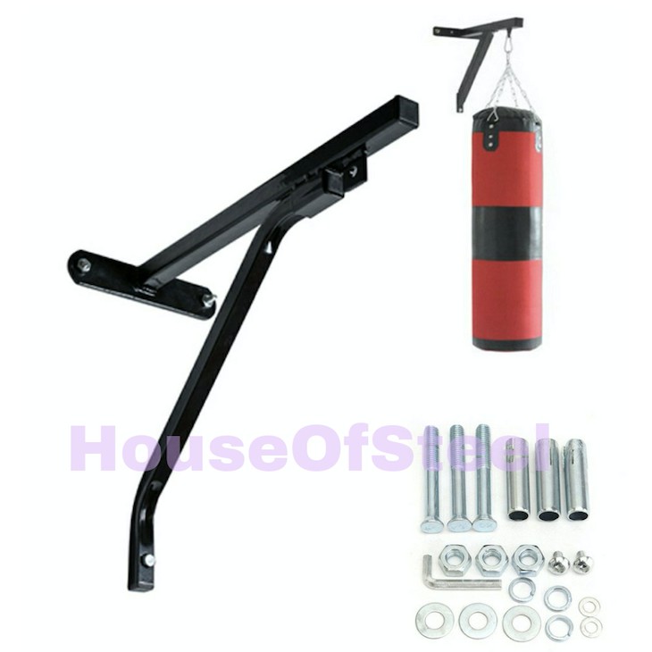 Boxing Punch Bag Bracket Hanging Hook Stand Heavy Duty Punching Wall ...