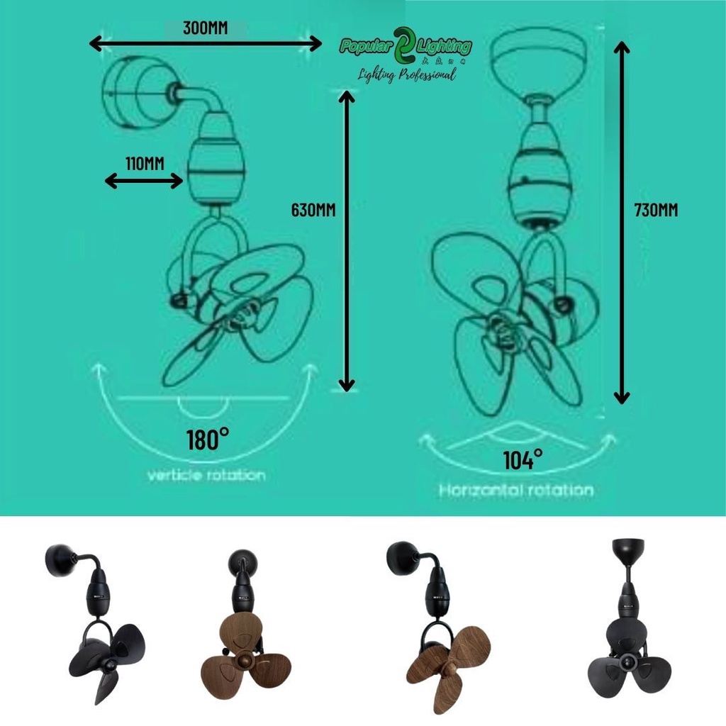 MAVA MV100 DEKA MS16 Ecoluxe 288 Corner DC Motor Remote Swing ...