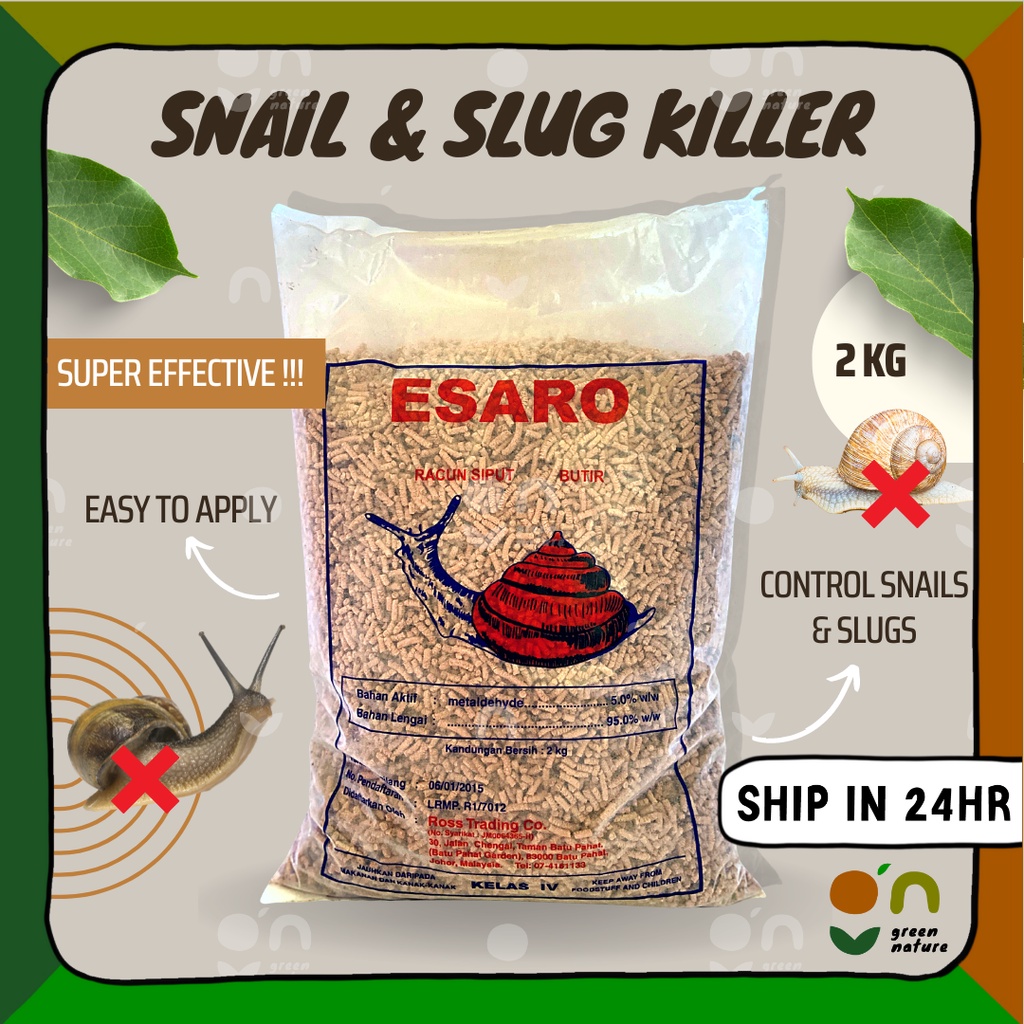 2KG 500g ESARO Racun Siput Babi Snail Perosak Tanaman Molluscicide ...
