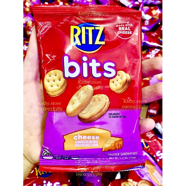 Ritz mini Ritz Bits Cheese mini Imported American Cheese [New Model] Small Package 42g (Date 02 ...