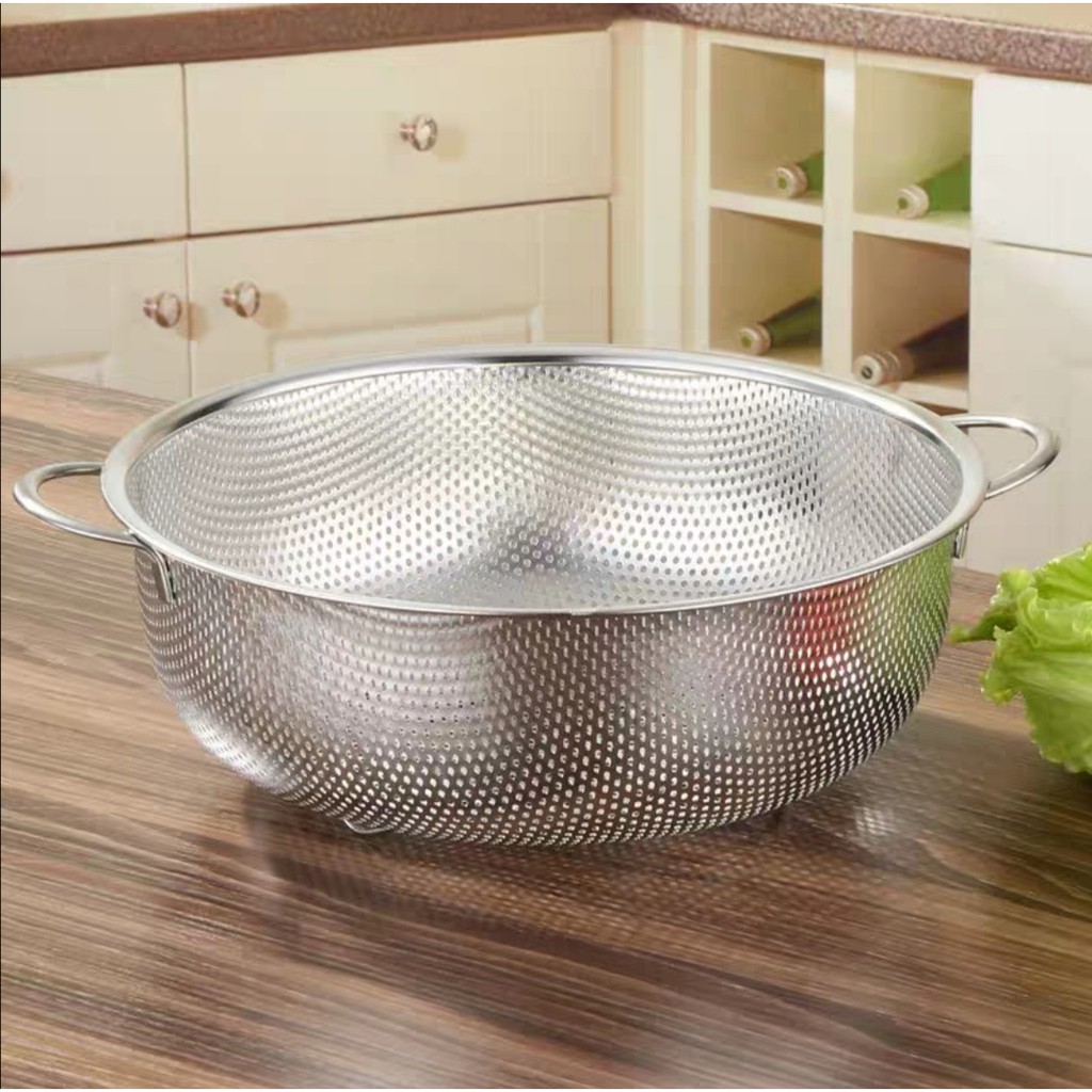 Stainless Steel Multi-Purpose Colander / Strainer / Basket [31.5cm/34 ...