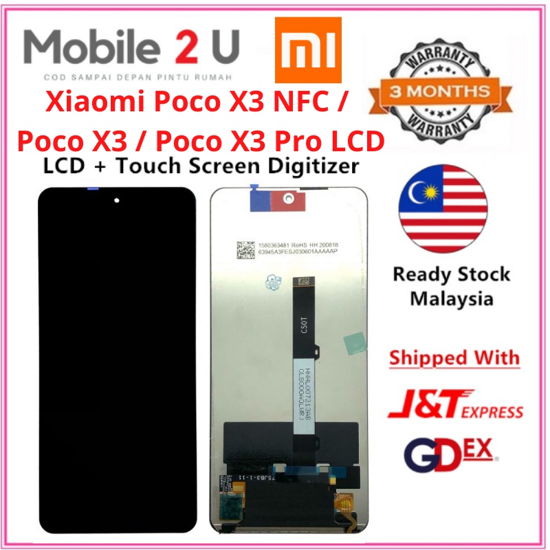 Xiaomi Poco X3 / Poco X3 NFC / Poco X3 Pro Compatible OEM Lcd + Touch ...