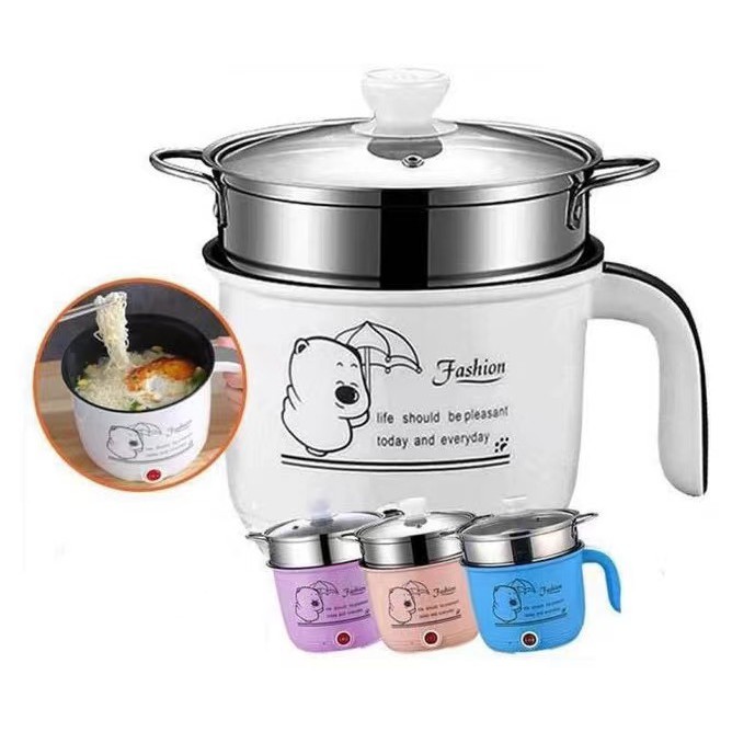 Non Stick Mini Cooker Electric Pot Steamer Tray Rice Soup Maggi Mee ...