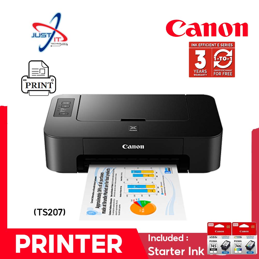 CANON PIXMA TS207 Printer | Shopee Malaysia