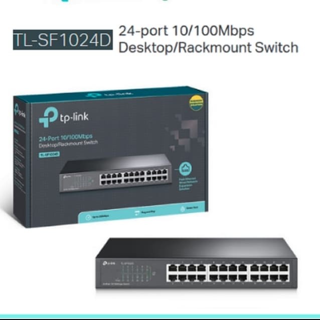 Tp-link TL-SF1024D 24-Port 10/100M TP LINK Switch Hub 24 Ports | Shopee ...