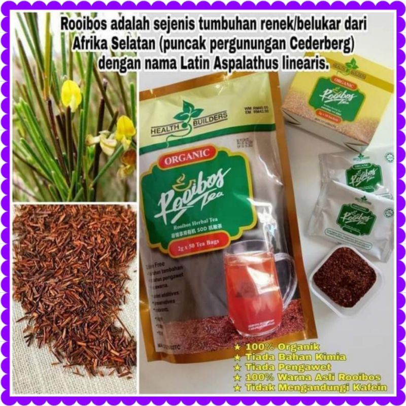 ROOIBOS TEA ORGANIC (HEALTH BUILDERS) | Shopee Malaysia