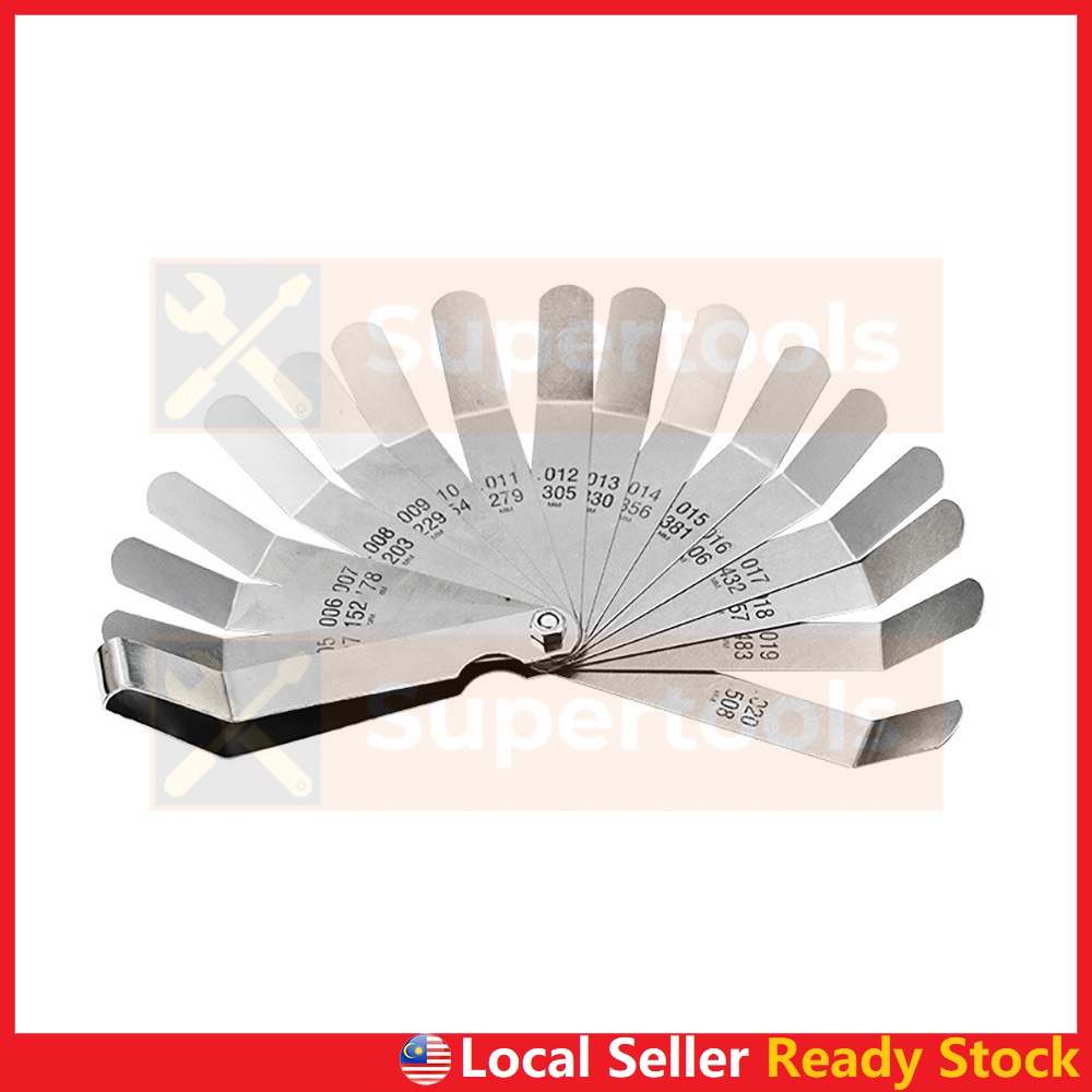 Metric Feeler Gauge Thickness Gauge 32/17/16/14 Blade Filler Feller Engine Valve Tappet ...