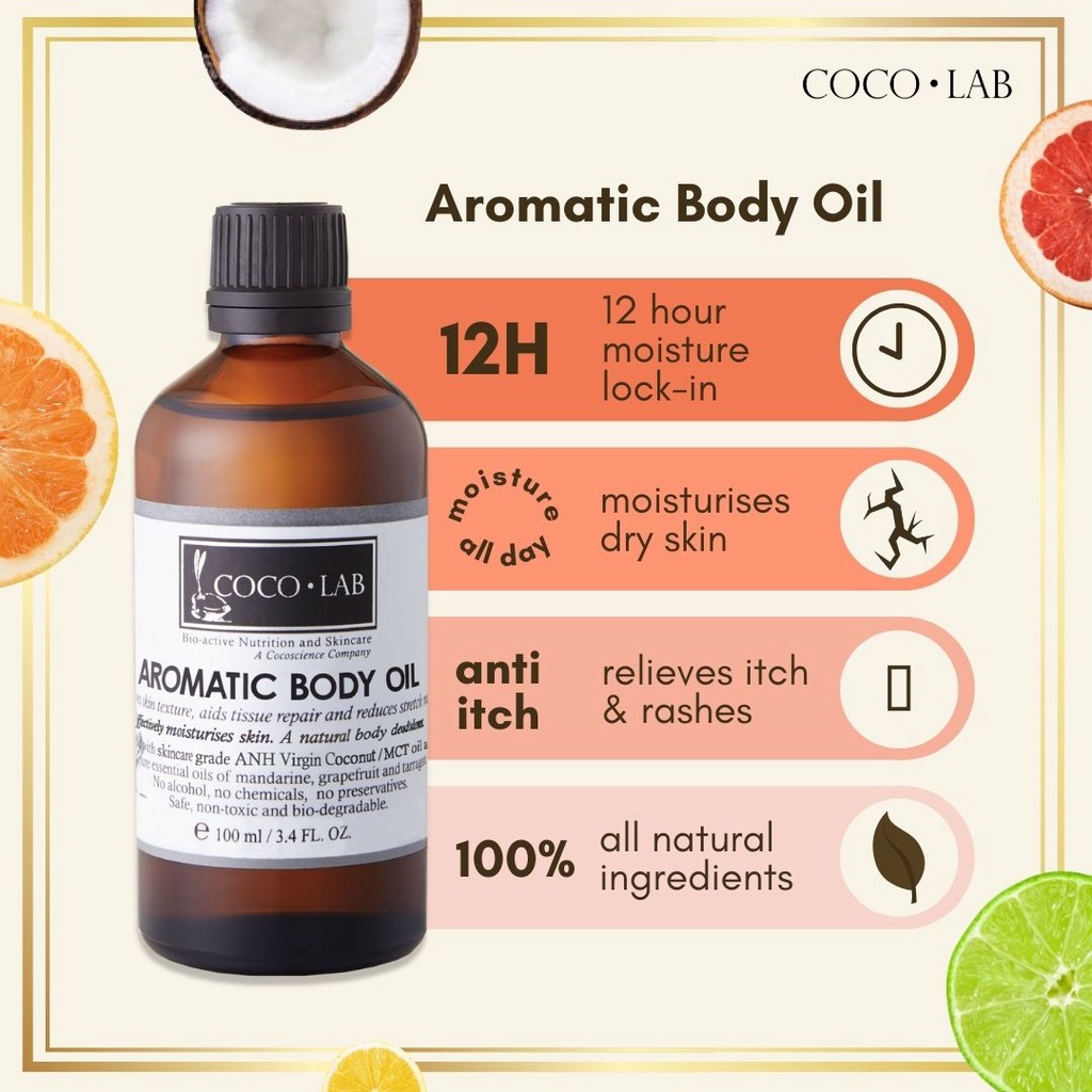 COCOLAB Aromatic Body Oil (20ml) [Light-weight Moisturizer, suitable ...
